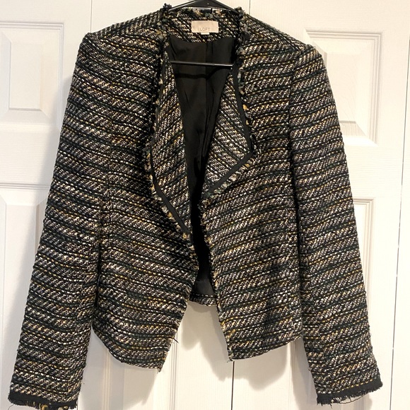 LOFT | Jackets & Coats | Loft Womens Fringe Tweed Blazerjacket | Poshmark
